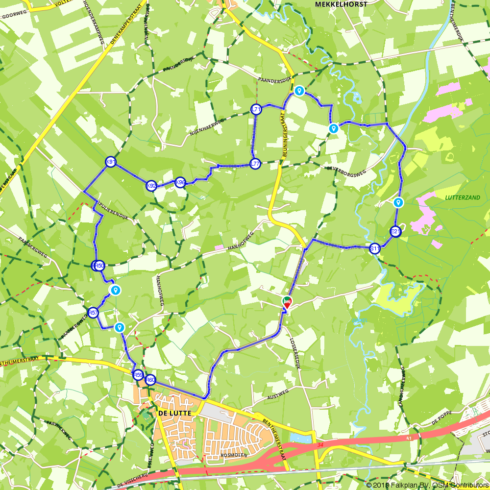 Walking through the Twente countryside - Losser - Hiking route | Route.nl