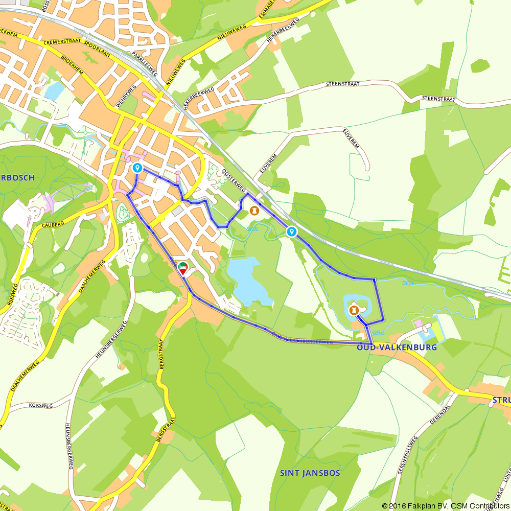 1 hour walk through Valkenburg - Valkenburg - Hiking route | Route.nl