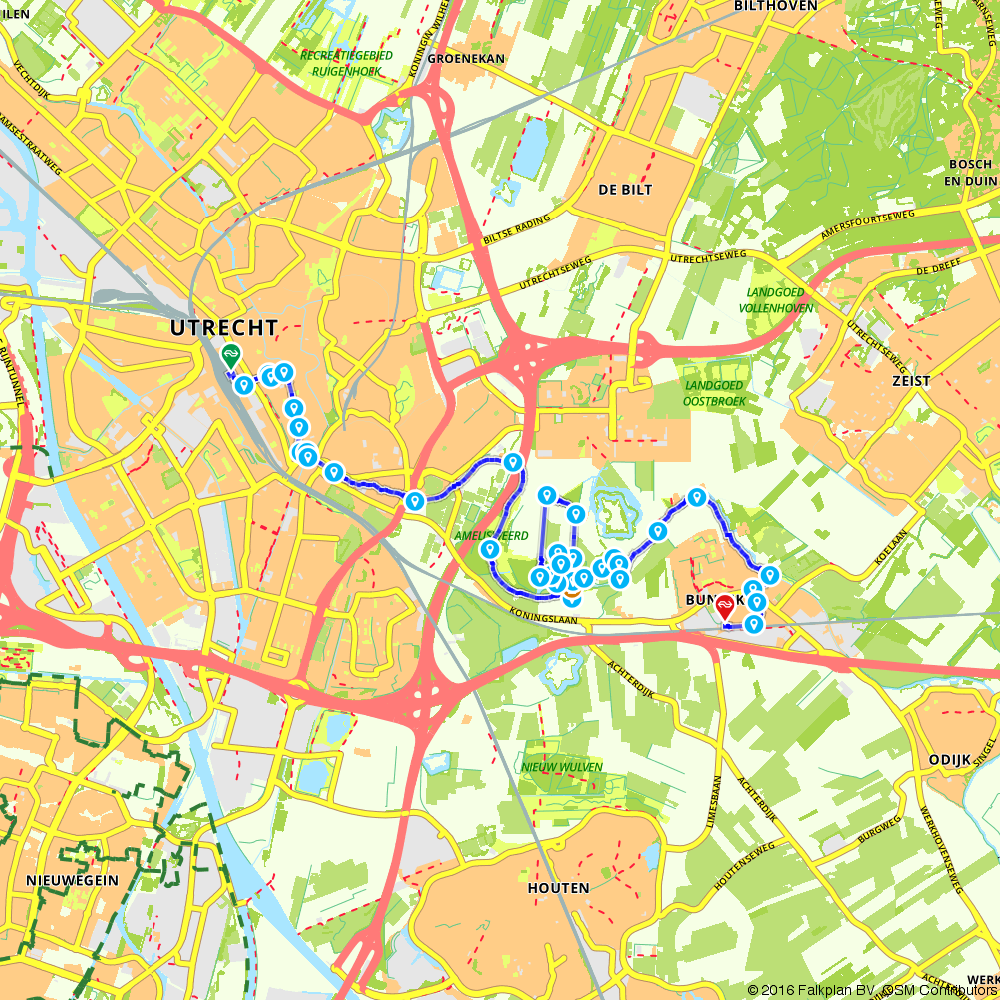 395638 Route door Utrecht