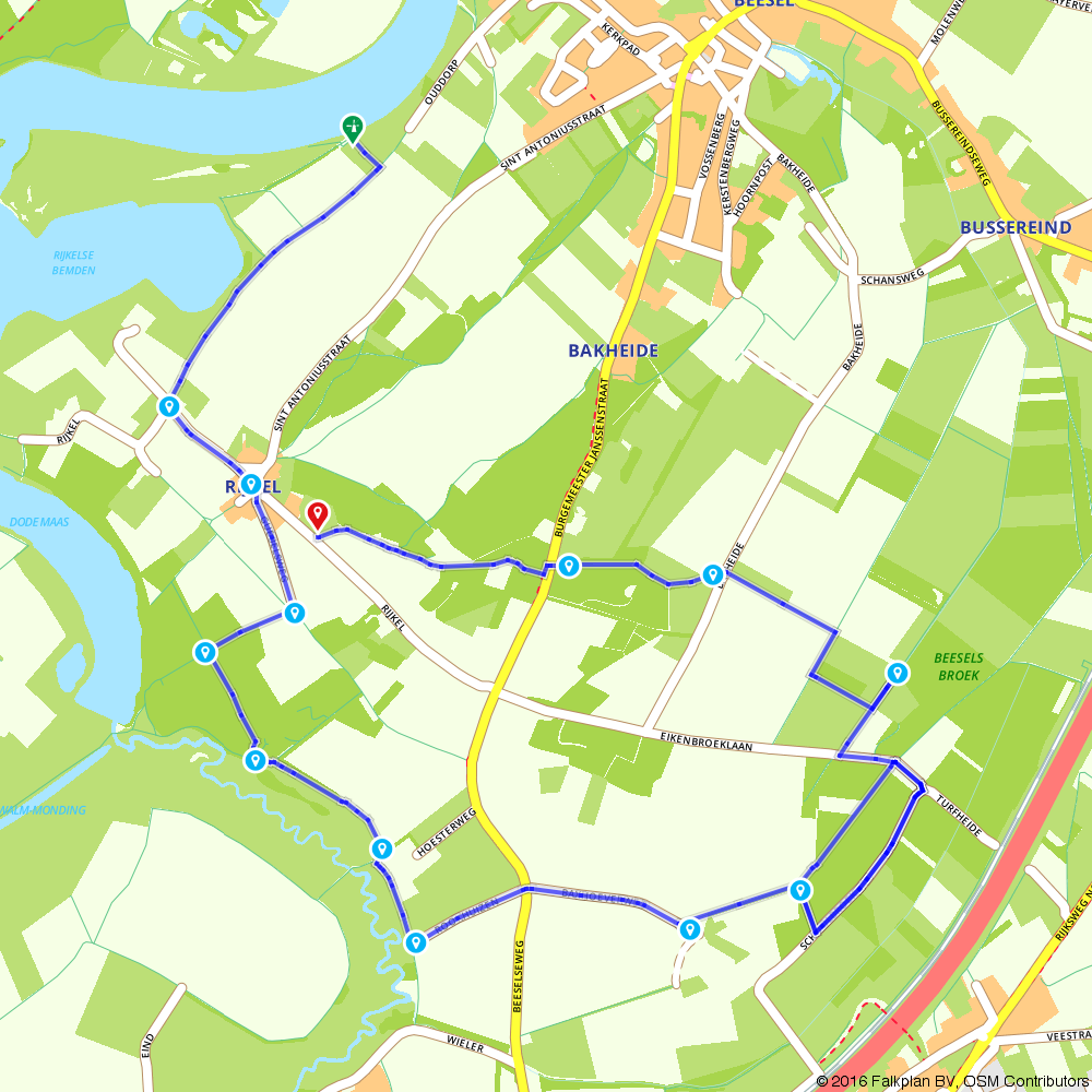 Route door Beesel en Bakhei - Beesel - Wandelroute | Route.nl