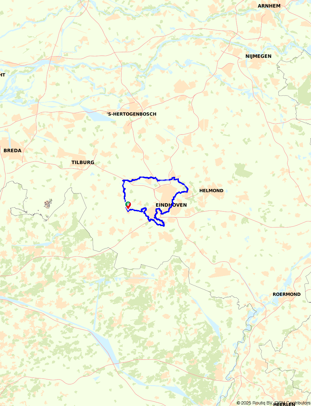 Monastery path around Vessem (1) - Eersel - Cycling route | Route.nl