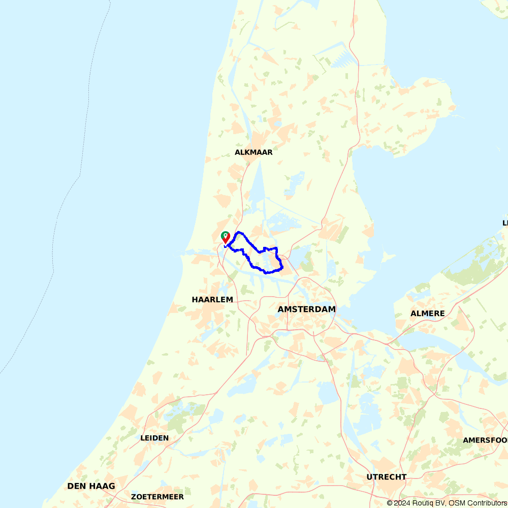 Tour Beverwijk-ZaanseSchans - Beverwijk - Cycling route | Route.nl