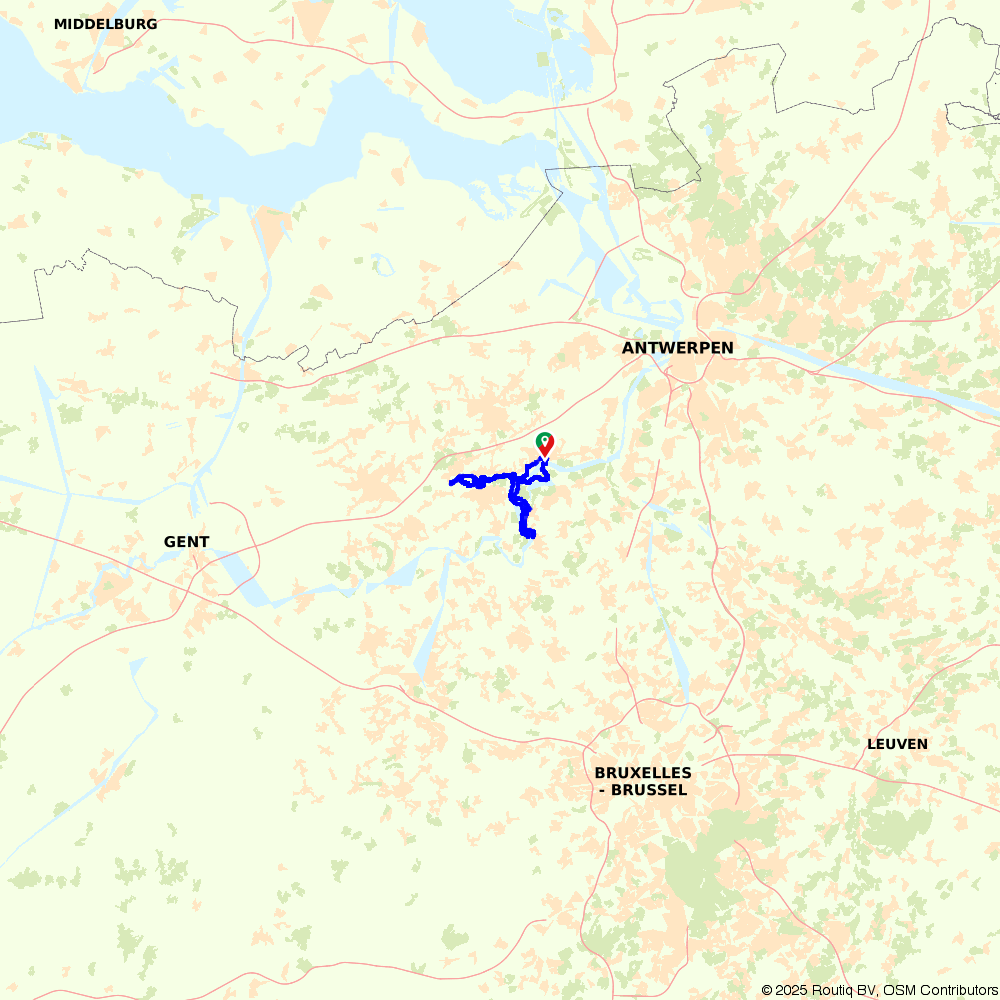 Scheldt region from Temse - Bornem - Cycling route | Route.nl