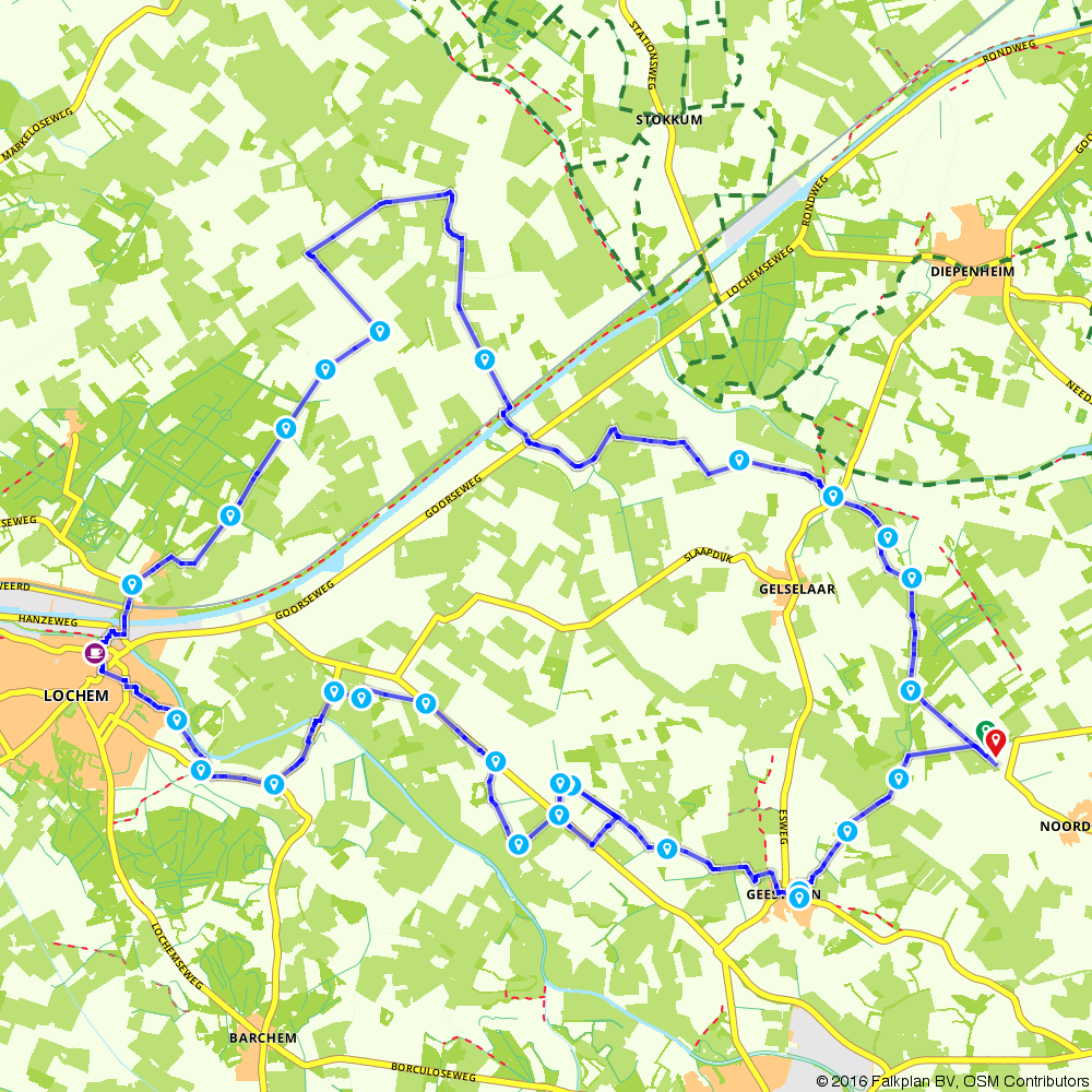 Route Lochem - Berkelland - Hiking route | Route.nl