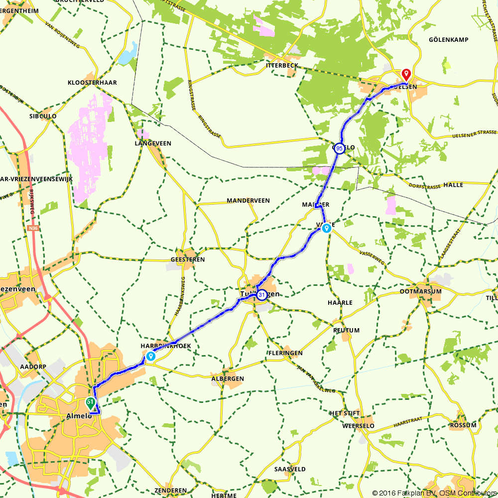 From Almelo to Uelsen - Almelo - Cycling route | Route.nl