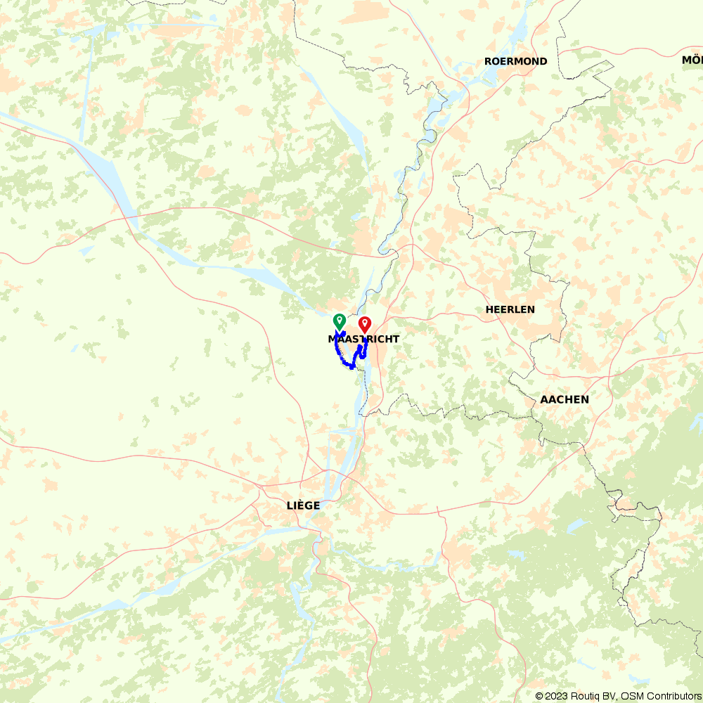 Dousberg to Sint Pietersberg - Maastricht - Cycling route | Route.nl