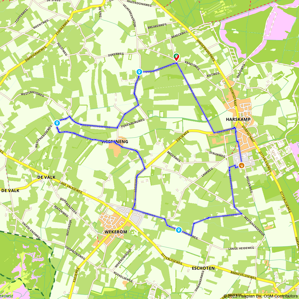 Hiking at Harskamp - Ede - Hiking route | Route.nl