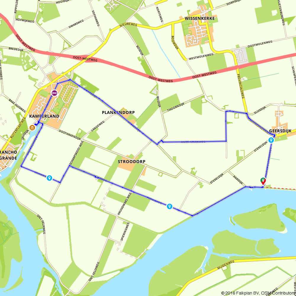 Hiking on North Beveland - Noord-Beveland - Hiking route | Route.nl