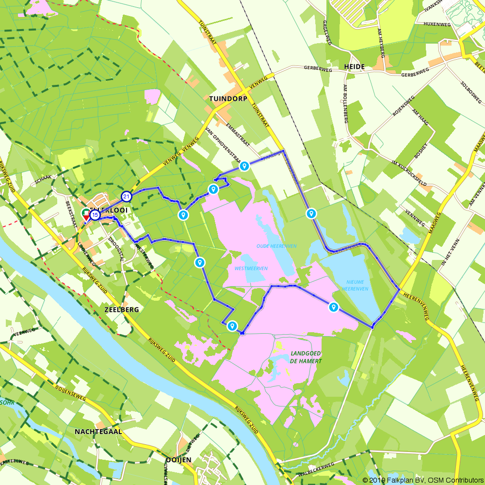 Routiq - 417053 Walking along the Dikkenberg and through the Hamert ...