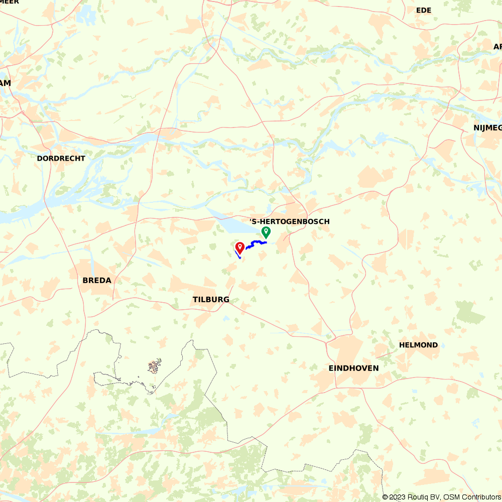 monastery path map 14 - Vught - Hiking route | Route.nl