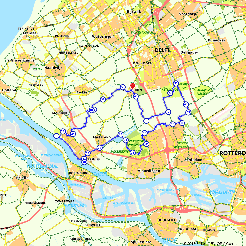 schipluiden / maassluis - Midden-Delfland - Fietsroute | Route.nl