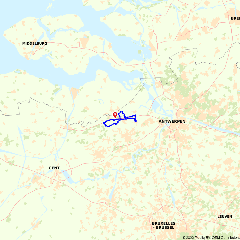 Stone route the calf - Sint-Gillis-Waas - Cycling route | Route.nl