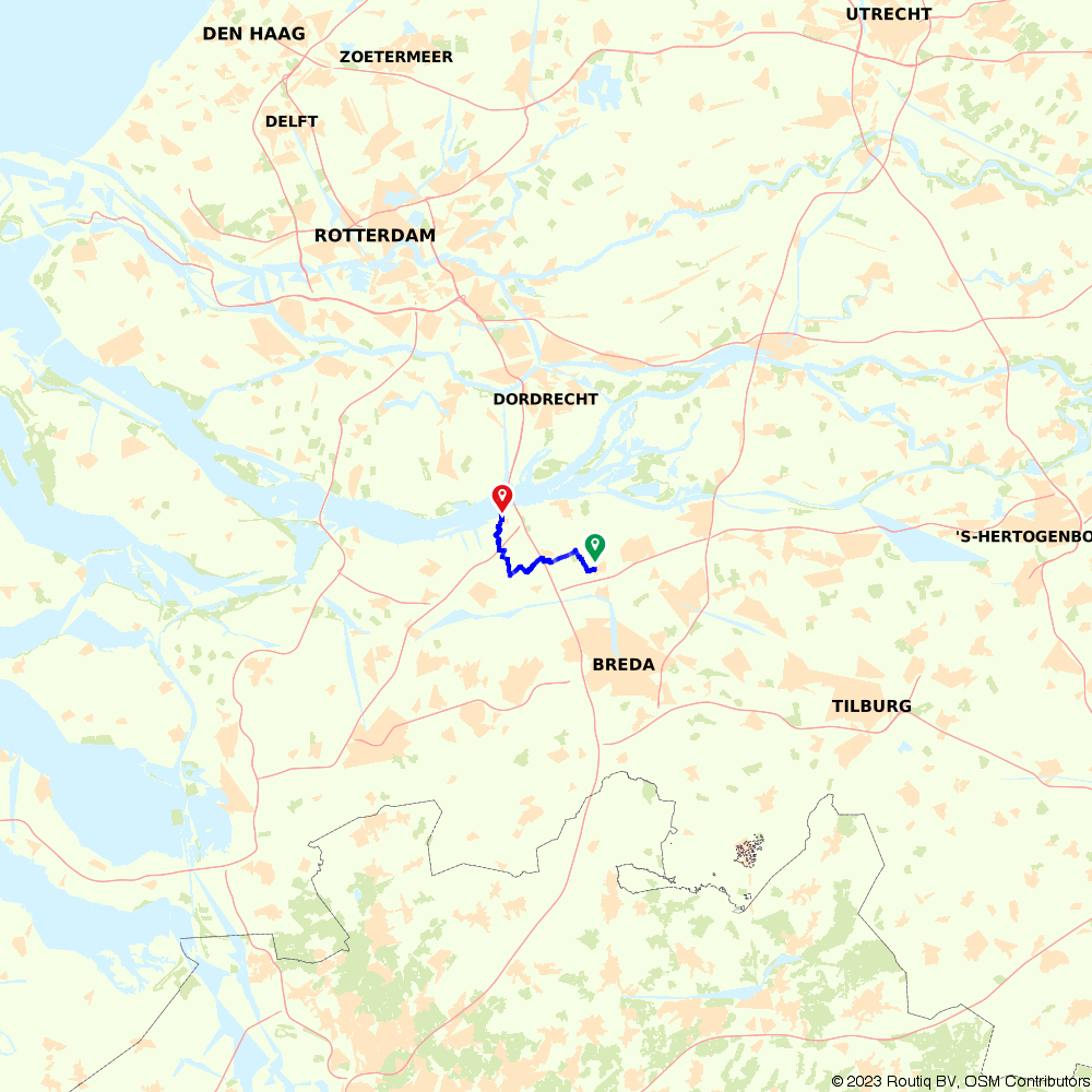 Wagenberg - Moerdijk - Drimmelen - Hiking route | Route.nl