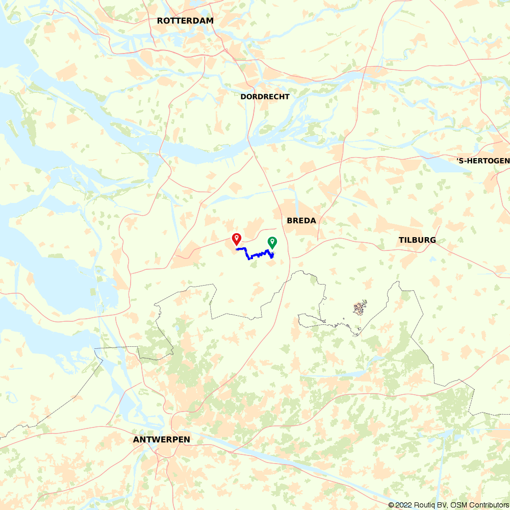Turfvaert, Sprundel - Zundert - Hiking route | Route.nl