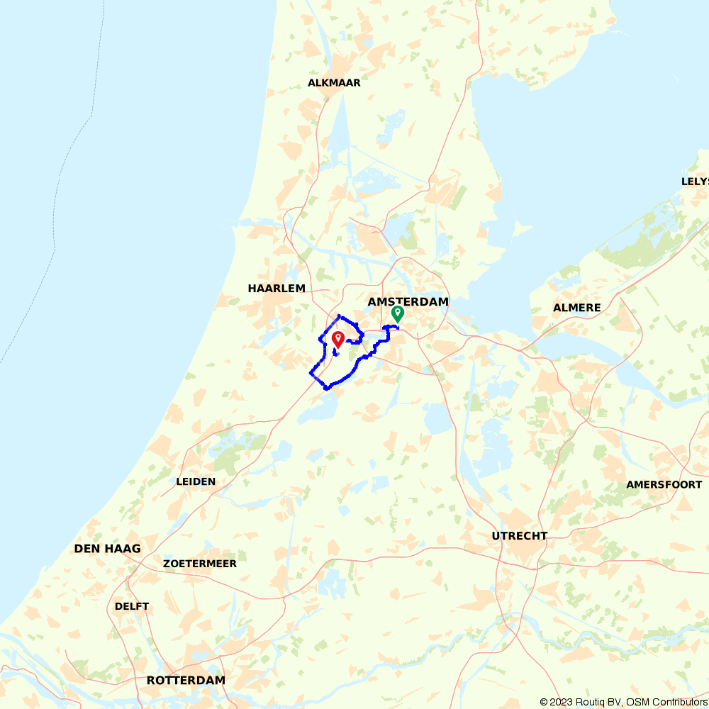 Amsterdam forest and Schiphol - Amsterdam - Cycling route | Route.nl