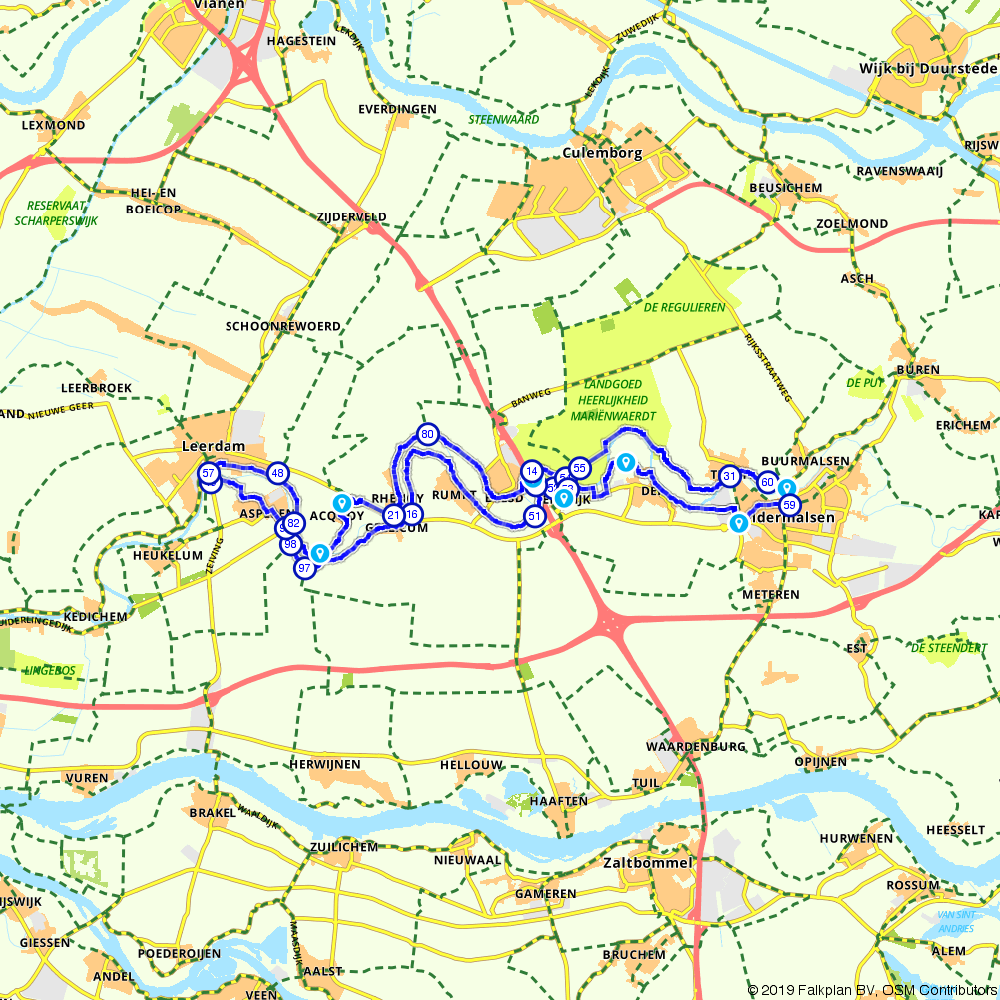 Dorpjes langs de Linge ! van Amelsfoort - West Betuwe - Fietsroute ...