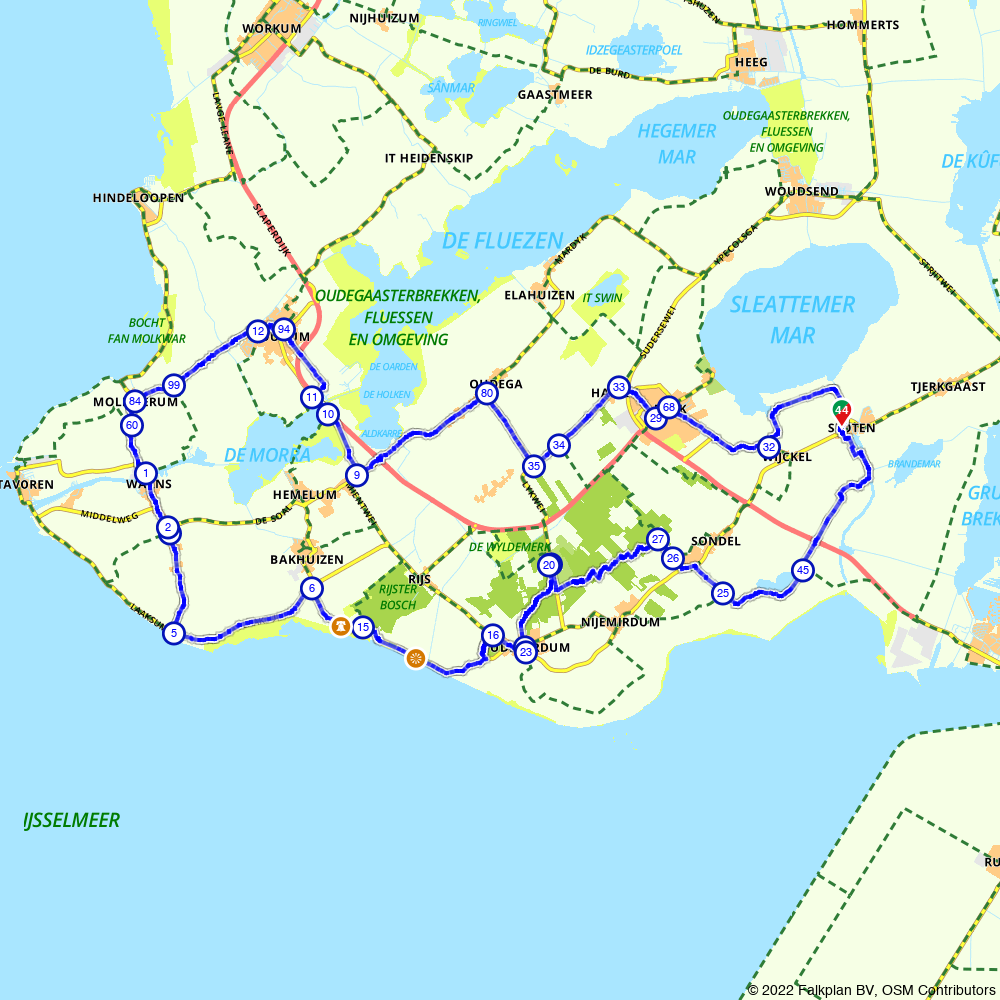 Genieten van Zuidwest-Friesland - De Fryske Marren - Fietsroute | Route.nl