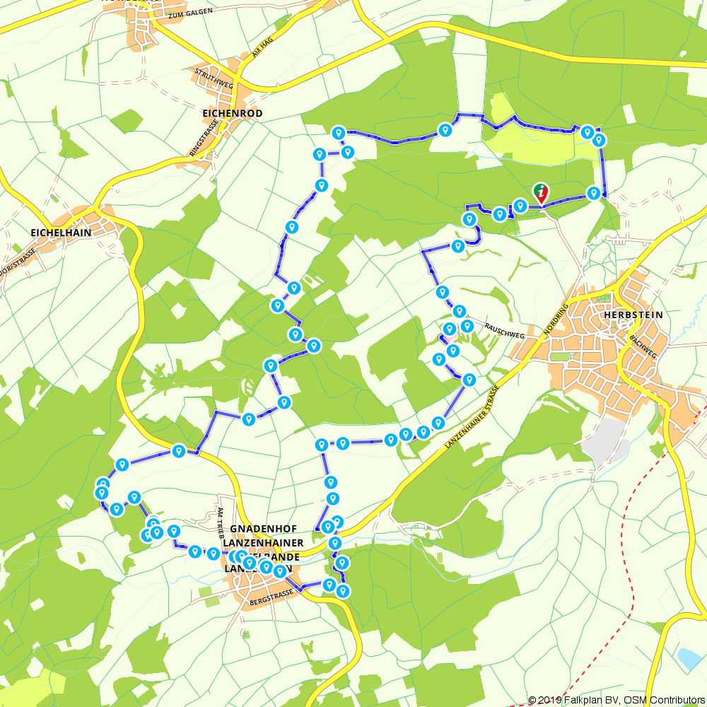 Felsentour Herbstein - Herbstein - Hiking route | Route.nl