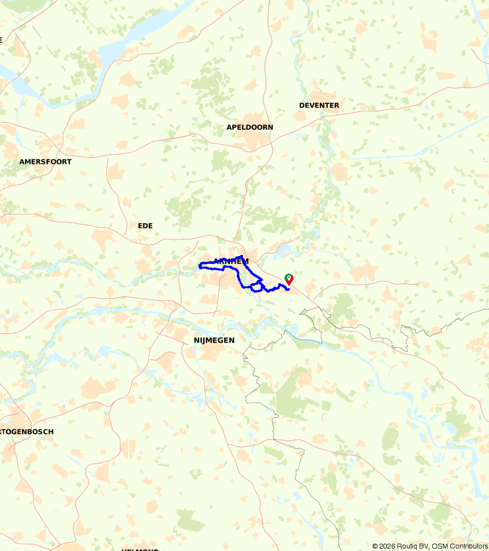 Zevenaar-Huissen-Arnhem-Oosterbeek-Zevenaar - Zevenaar - Cycling route ...