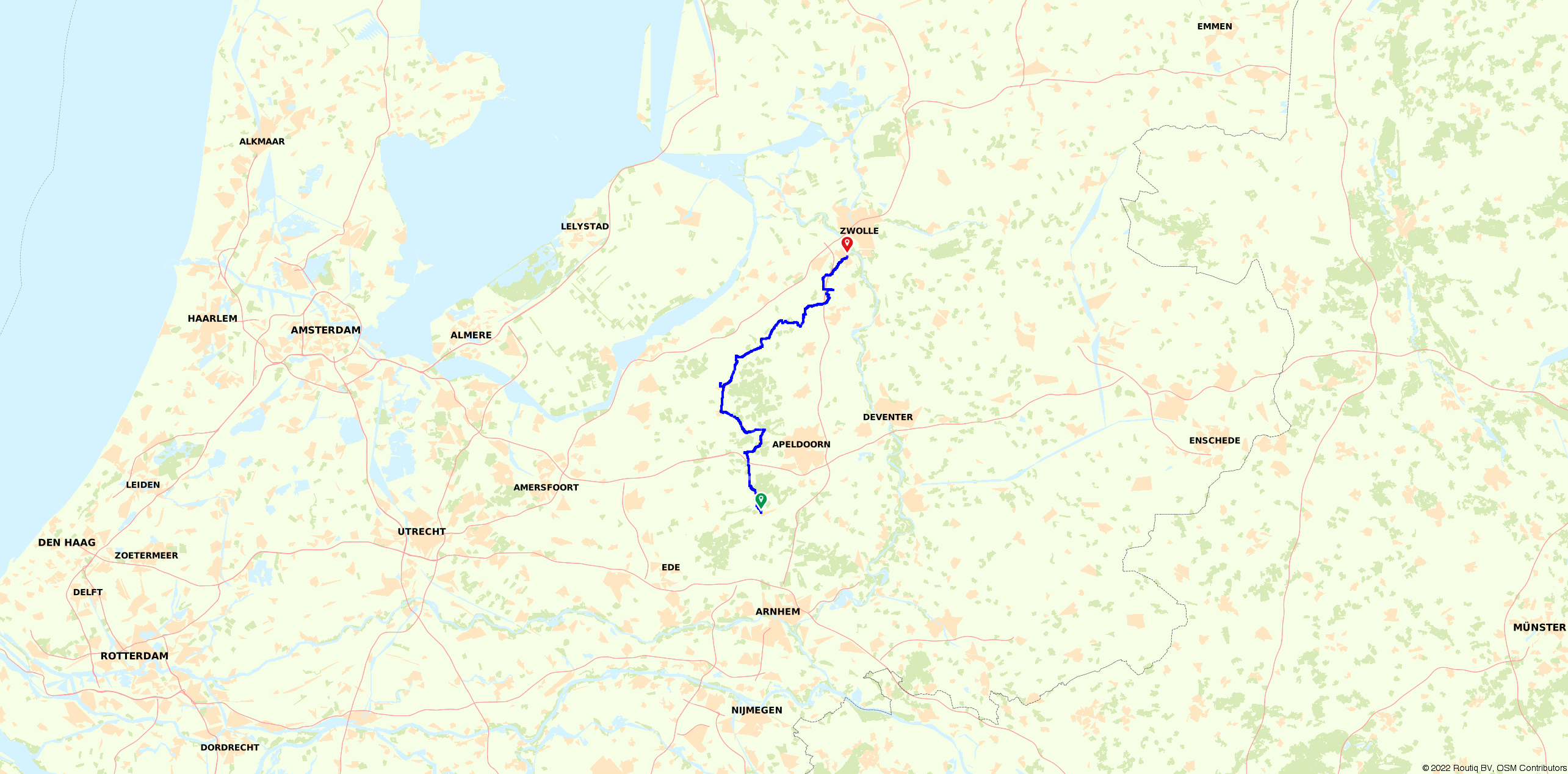 Hoenderloo-Hattem (via Hoog Soeren and Elspeet - Apeldoorn - Cycling ...