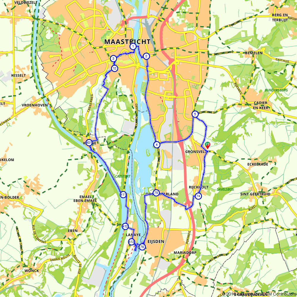 Tour of Maastricht - Eijsden-Margraten - Cycling route | Route.nl
