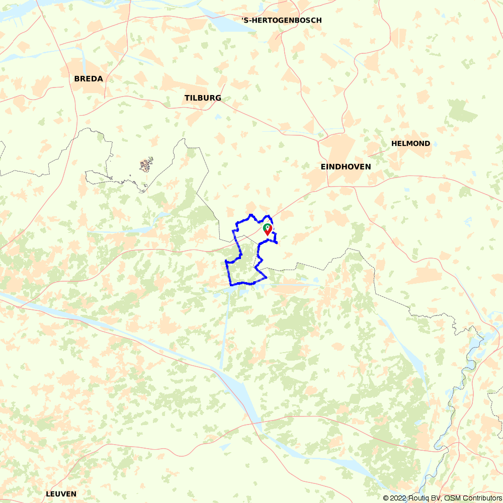 Tour of Bergeijk Witrijt Postel - Bergeijk - Cycling route | Route.nl