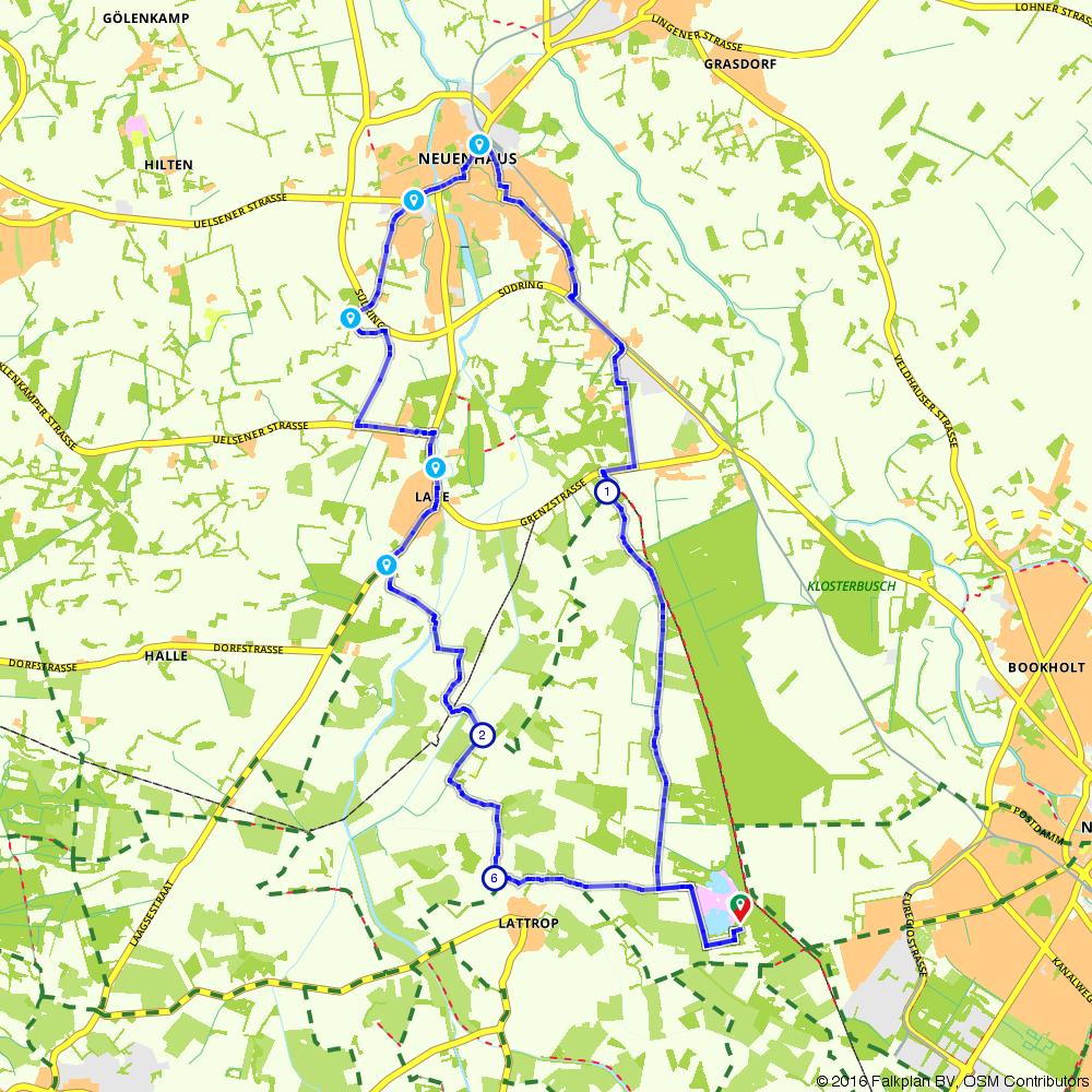 Lattrop, Neuenhaus, Lage, Lattrop - Dinkelland - Cycling route | Route.nl