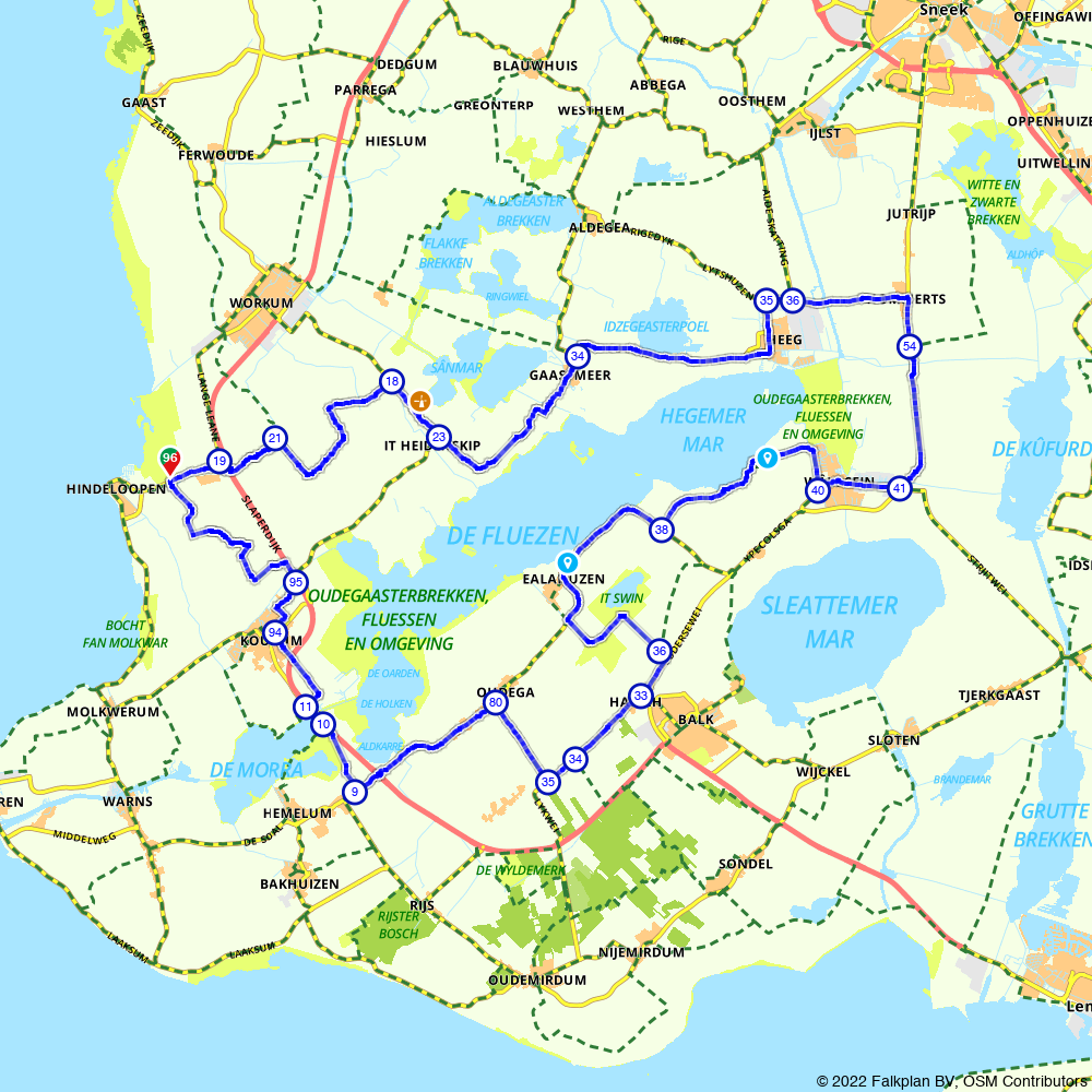 A tour of Southwest Friesland - Súdwest-Fryslân - Cycling route | Route.nl