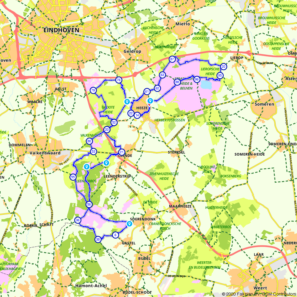 Drie Heidevelden route: Stabrechtse Heide, Groote Heide and Leender ...
