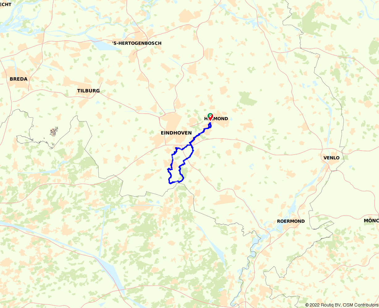64.8km. Tour of Helmond Geldrop Valkenswaard Schaft Borkel Leende ...