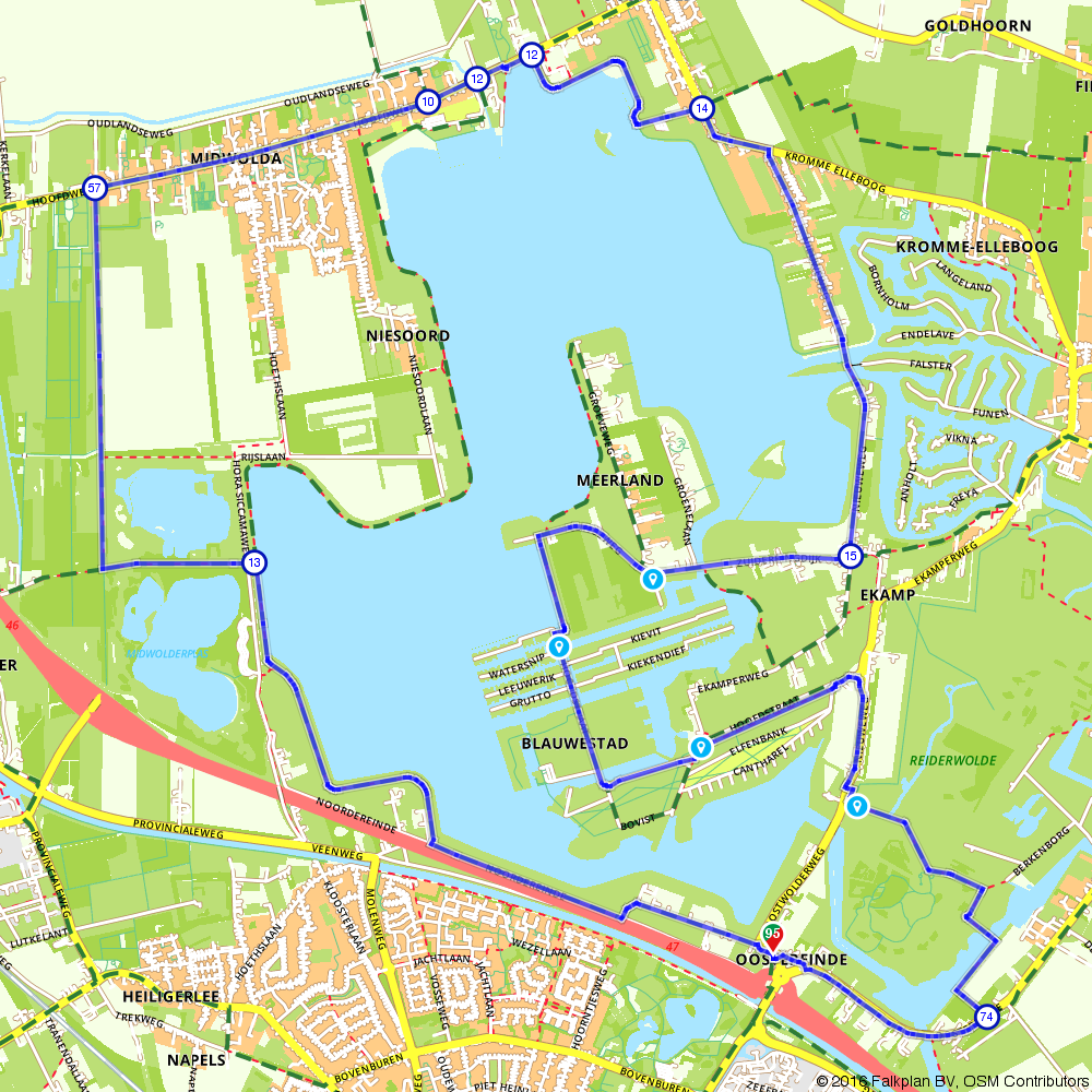 tour of Blue City - Oldambt - Cycling route | Route.nl