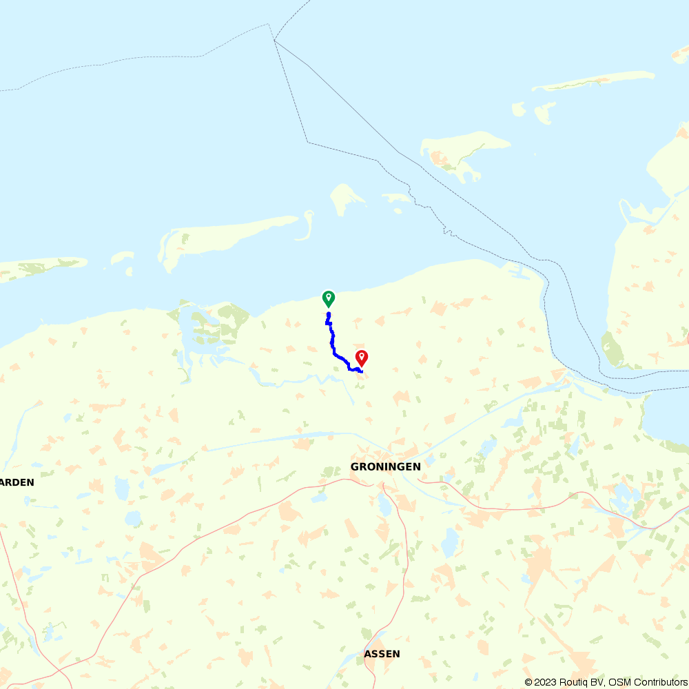 The first stage of the Pieterpad - Het Hogeland - Hiking route | Route.nl