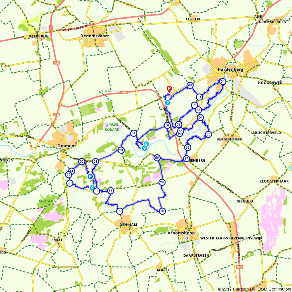 Rondje Stegeren Hardenberg 66KM - Hardenberg - Fietsroute | Route.nl