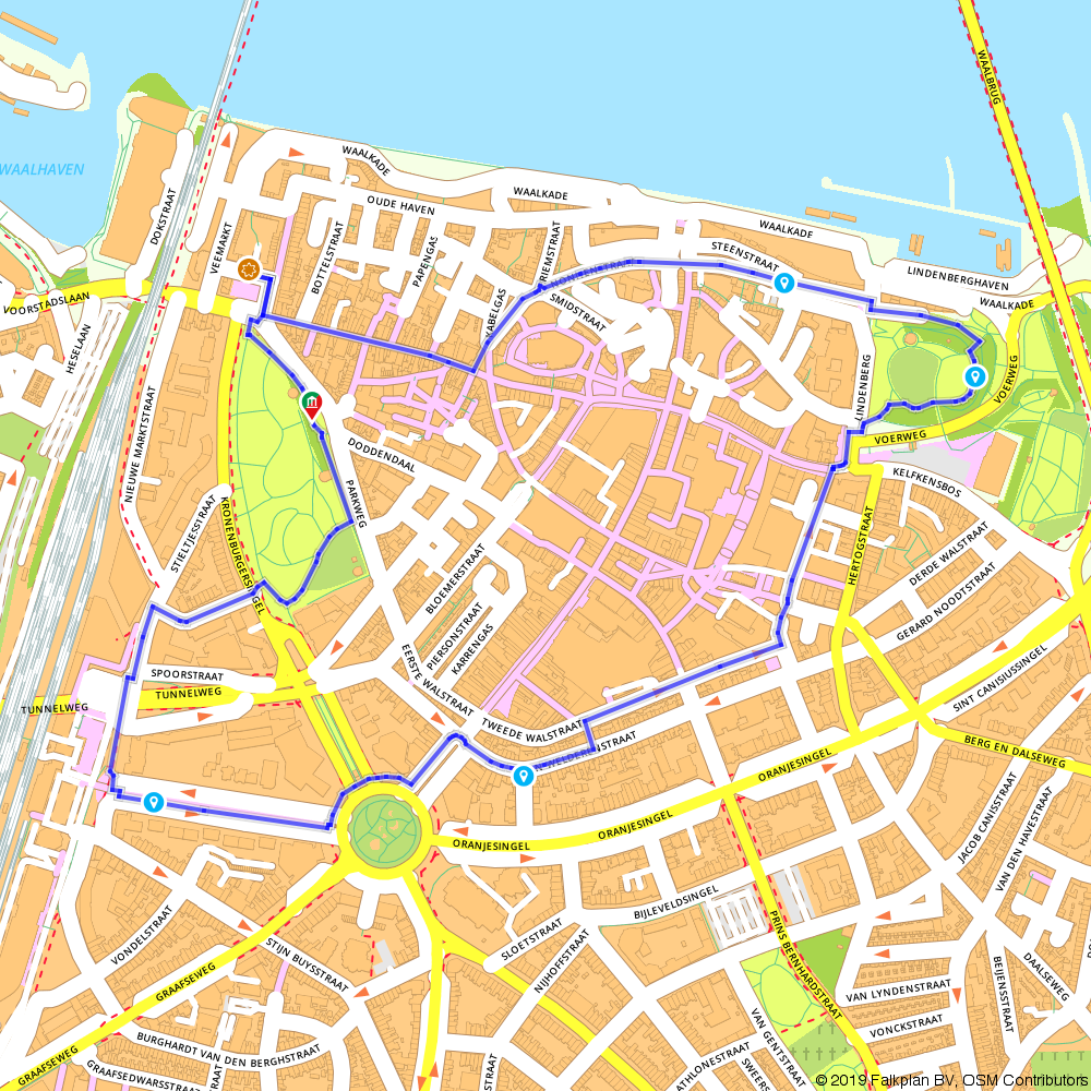 City walk Nijmegen - Nijmegen - Hiking route | Route.nl