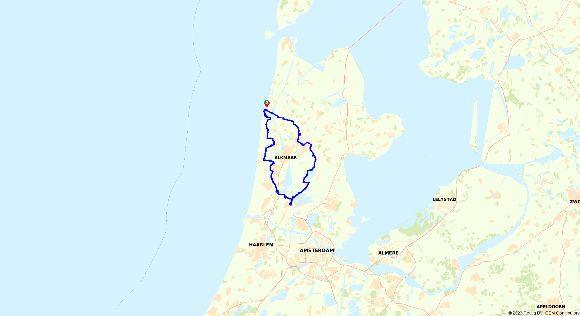 Tour of Petten Alkmaardermeer - Petten - Cycling route | Route.nl