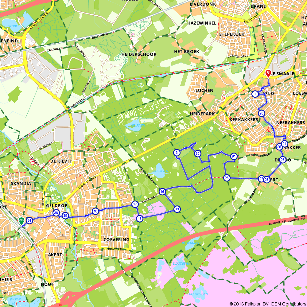 From Geldrop to Mierlo - Geldrop-Mierlo - Hiking route | Route.nl