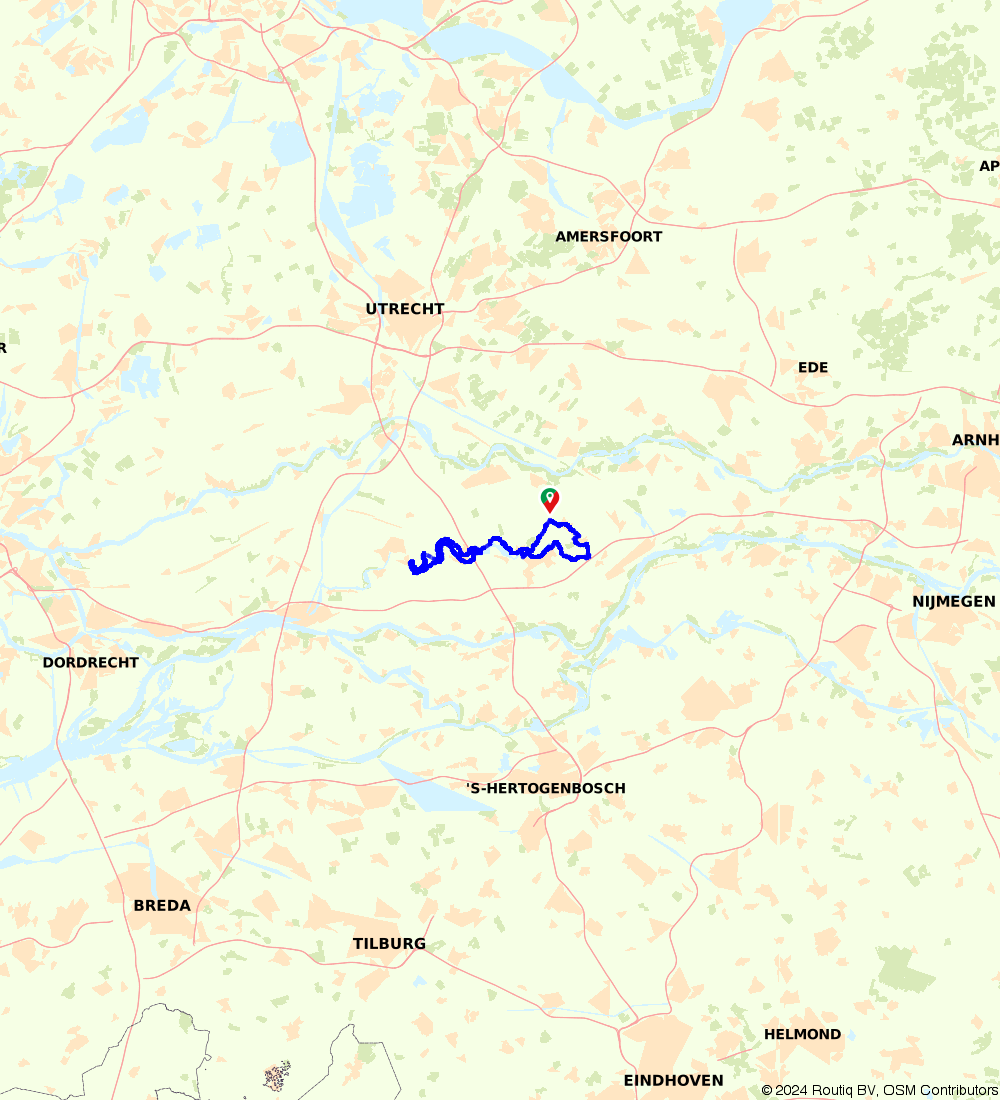 Collecting nuts along the Lingedijk - Buren - Cycling route | Route.nl