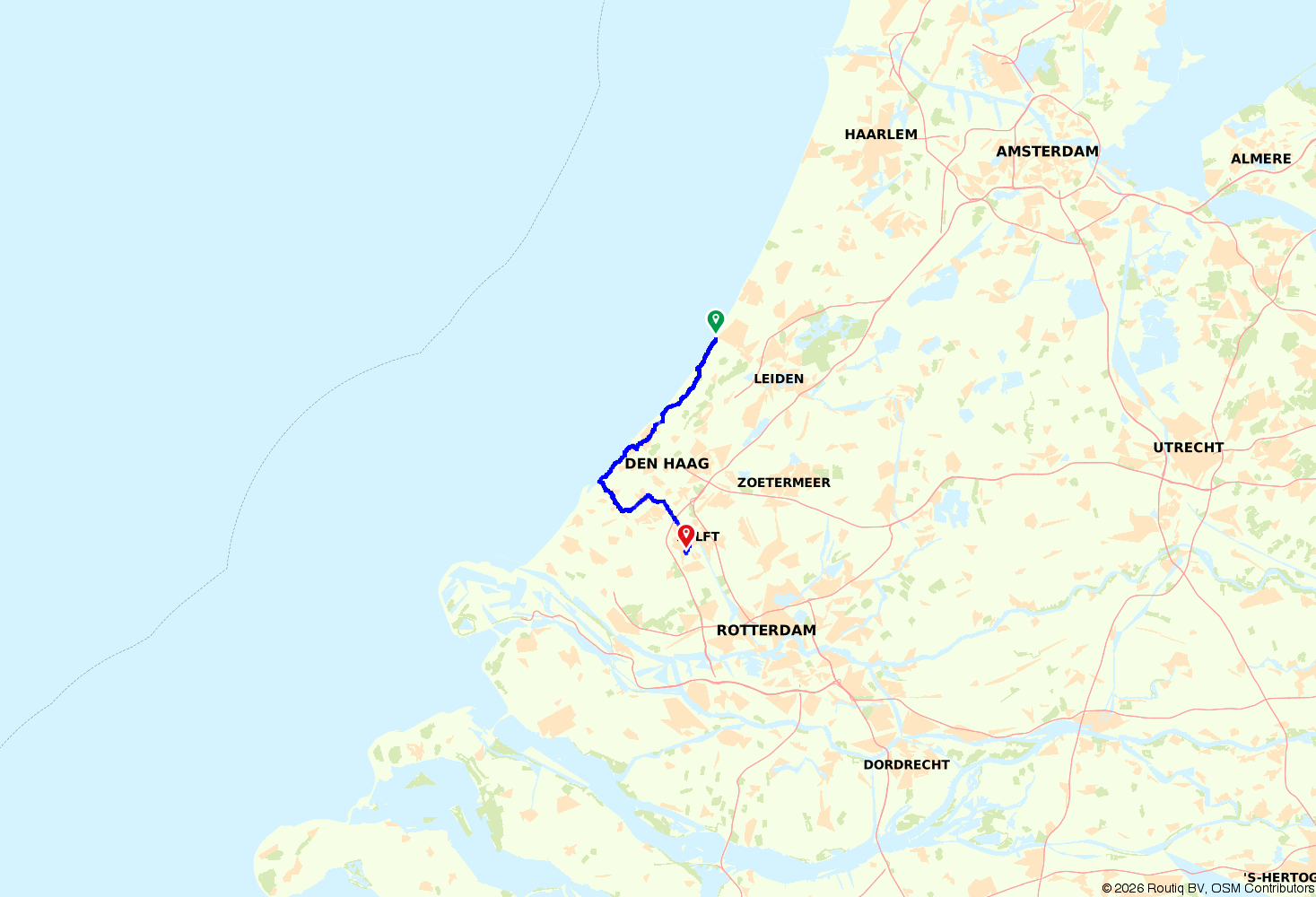 katwijk-delft - Katwijk - Cycling route | Route.nl
