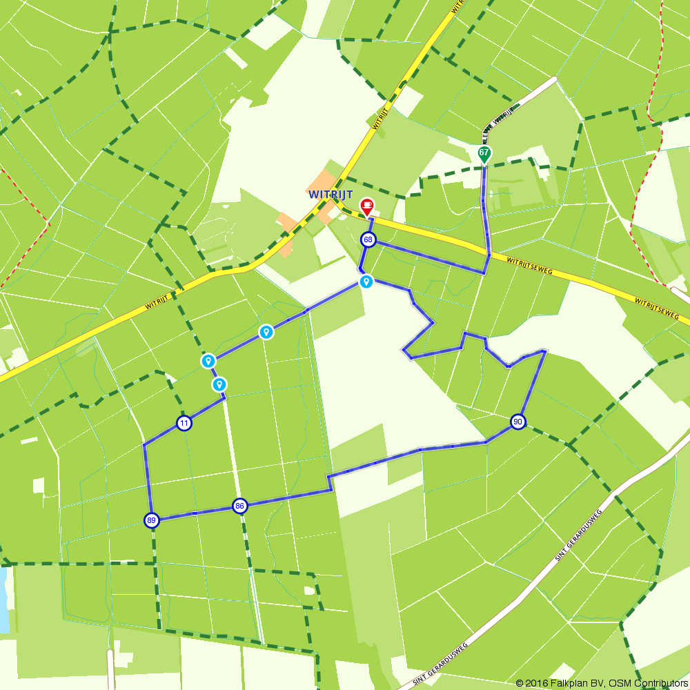 531034 Route through Bergeijk