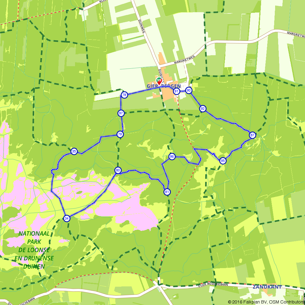 Loon and Drunen dunes - Heusden - Hiking route | Route.nl
