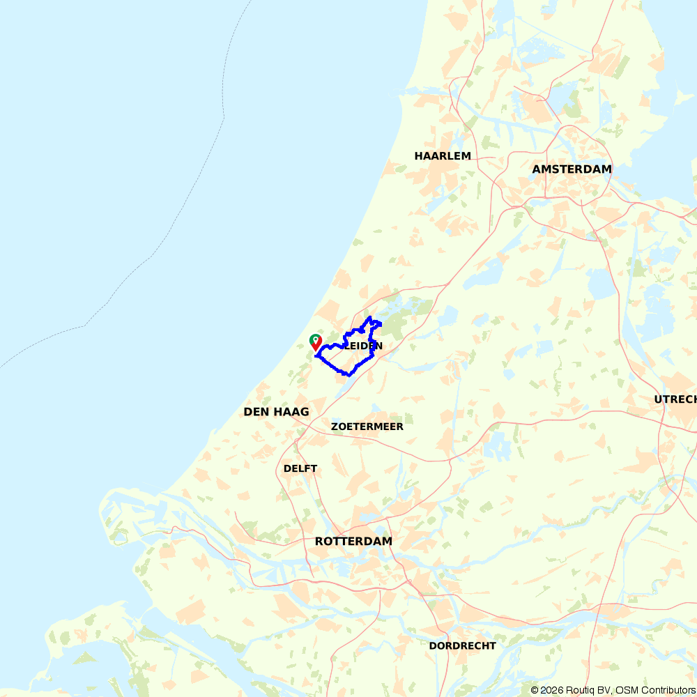 Wassenaar 5 (Leiden) - Wassenaar - Cycling route | Route.nl