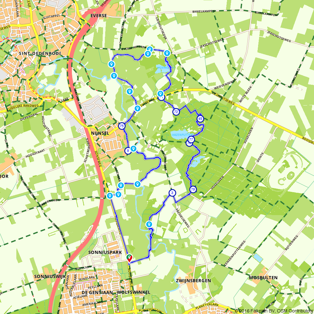 536730 Round Vressel and Dommel 14 km