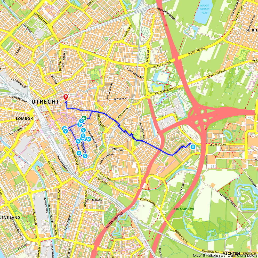 537237 Utrecht Center Pandhof and courtyards route (net 1 hour)