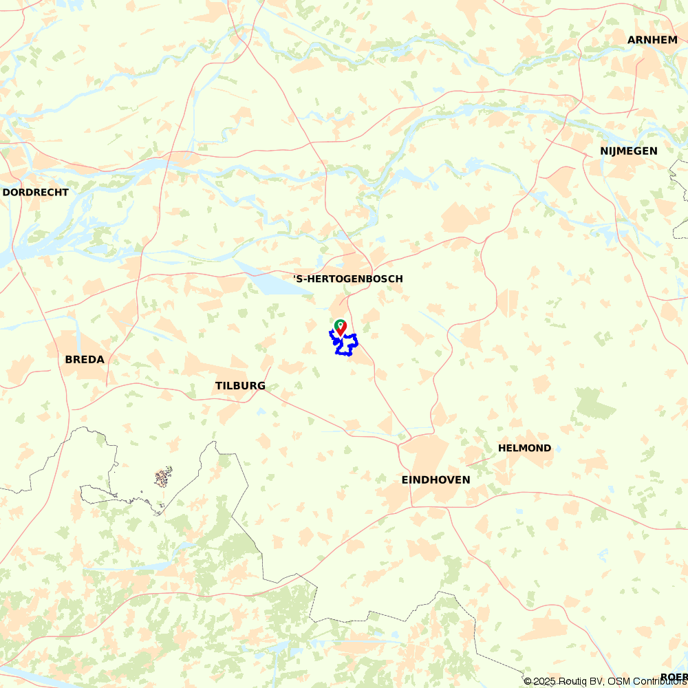 Walking near Boxtel in Brabant - Haaren - Hiking route | Route.nl