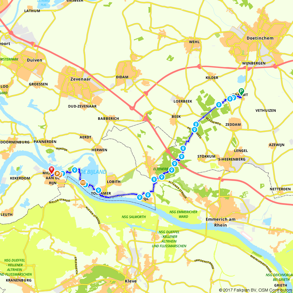 The sixteenth stage of the Pieterpad - Montferland - Hiking route ...