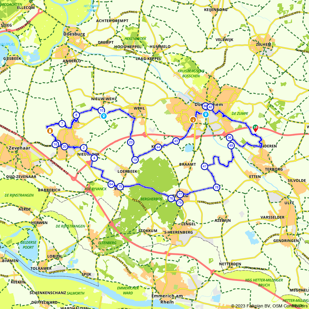 Cycling through the area around Doetinchem - Doetinchem - Cycling route ...
