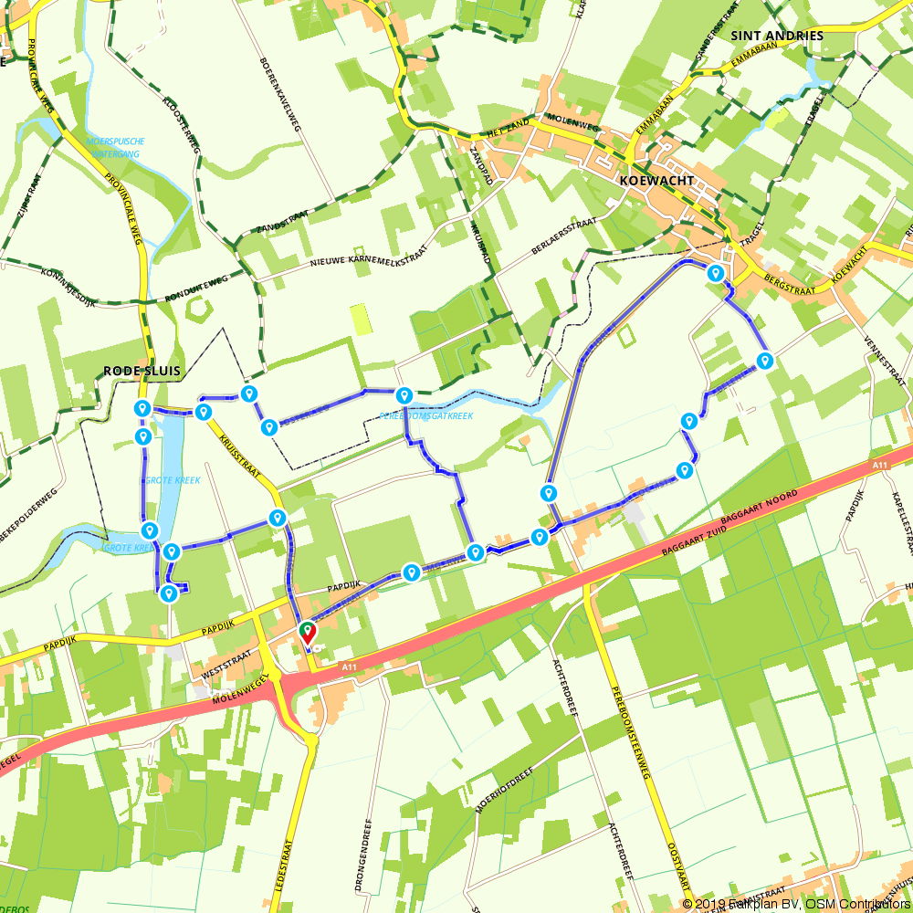 Pereboomsgat route - Moerbeke - Hiking route | Route.nl