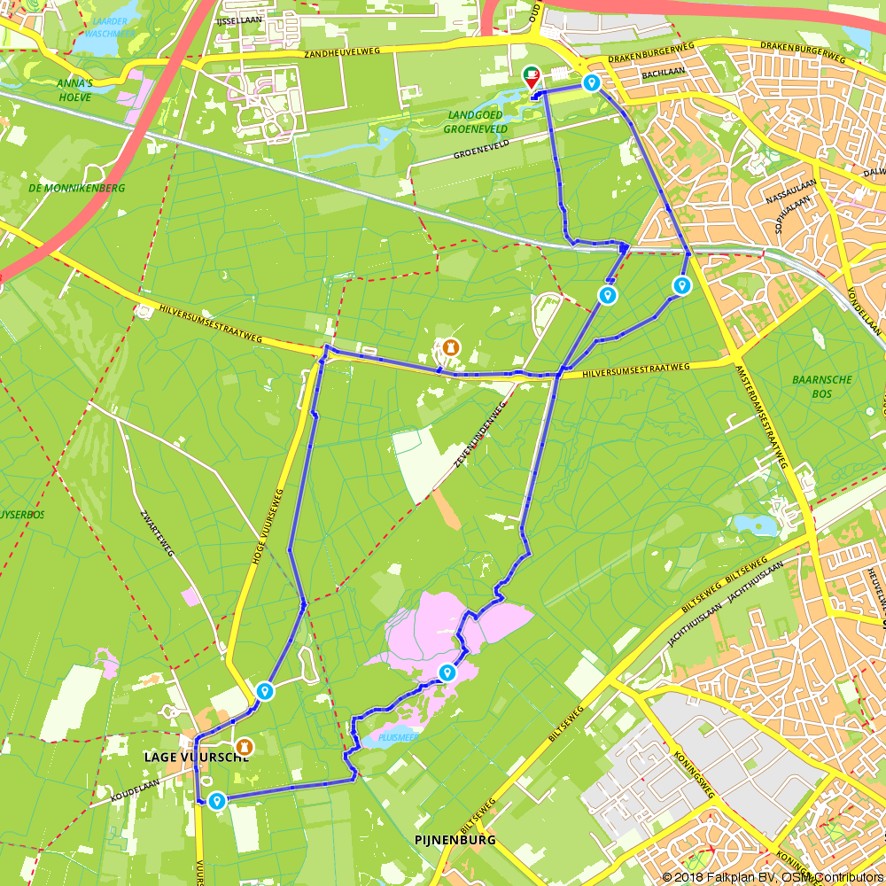 Wandelen door de Vuursche - Baarn - Wandelroute | Route.nl
