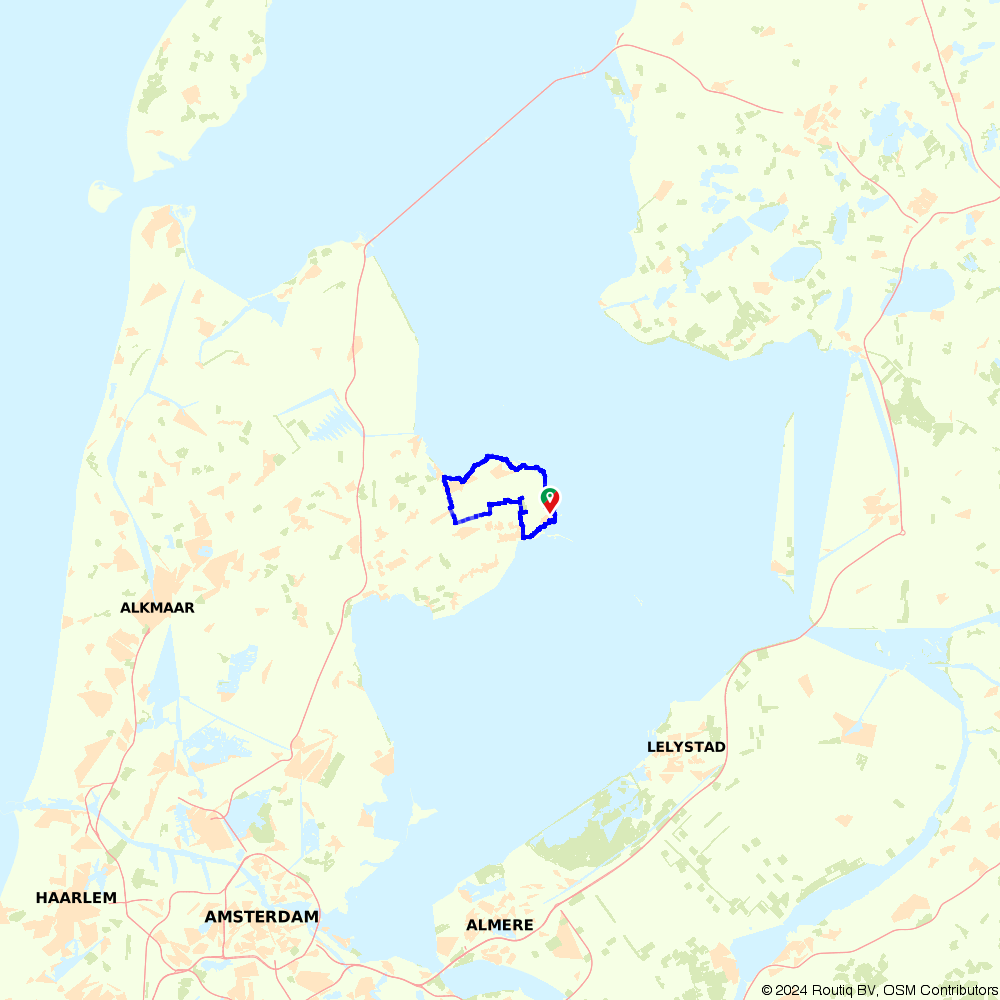 Major route ANWB - Enkhuizen - Cycling route | Route.nl