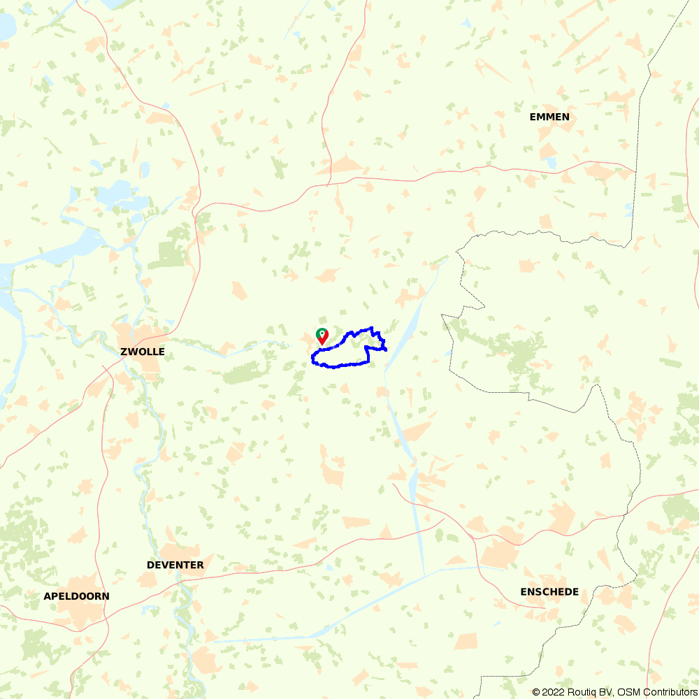 Weir route ANWB - Ommen - Cycling route | Route.nl